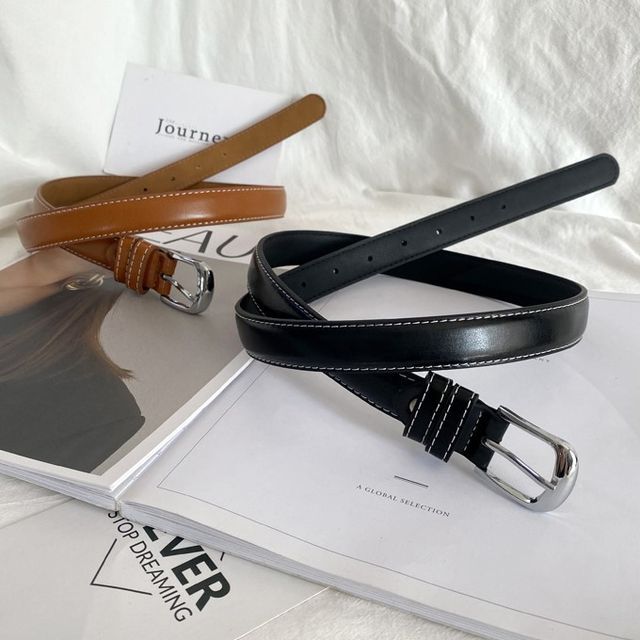 Follow Me - Faux Leather Buckled Belt | YesStyle