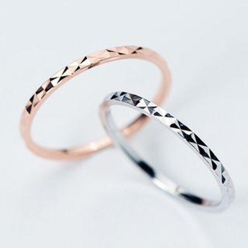 A’ROCH - 925 Sterling Silver Textured Ring | YesStyle