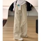Wisjam - High Waist Plain Flared Cargo Jeans | YesStyle