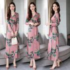 Ariadne - Long-Sleeve Floral Print Midi Wrap Dress | YesStyle