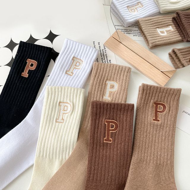 Nikkocampus - Lettering Socks Set | YesStyle