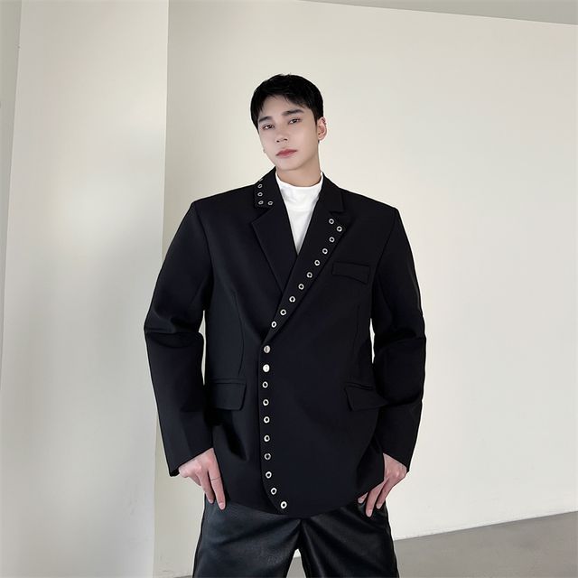 Patow - Eyelet Accent Wrapped Blazer | YesStyle