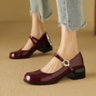 Blingon - Block Heel Mary Jane Pumps | YesStyle