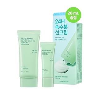 ROUND A’ROUND - Comfort Green Tea Moisture Sunscreen Set | YesStyle