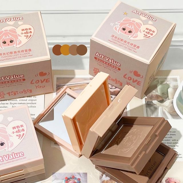 Art Value - Cartoon Embossed Highlight & Contouring Palette | YesStyle