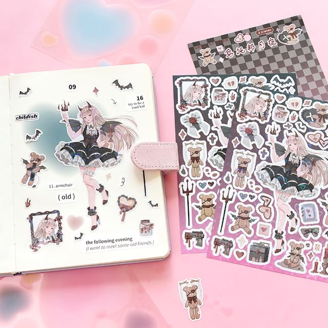 Aether - Cartoon Girl Sticker (Various Designs) / Set | YesStyle