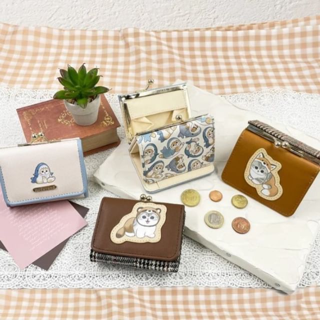 White & Peach - mofusand Wallet / Coin Purse | YesStyle