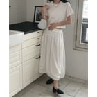 maybe-baby - Stopper-Hem Long Yoke Skirt | YesStyle