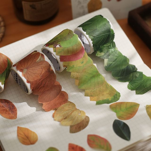 Cute Essentials - Leaf Masking Tape (Various Designs) | YesStyle