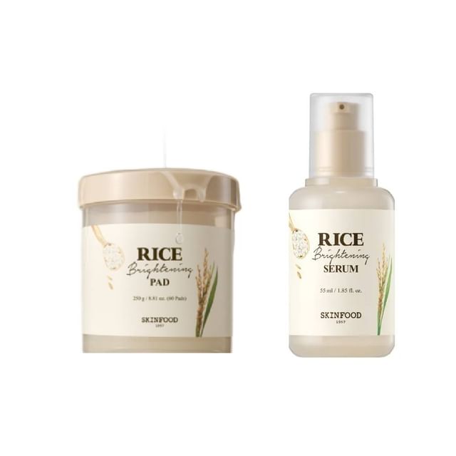 SKINFOOD - Bundle: Rice Brightening Pad + Rice Brightening Serum | YesStyle