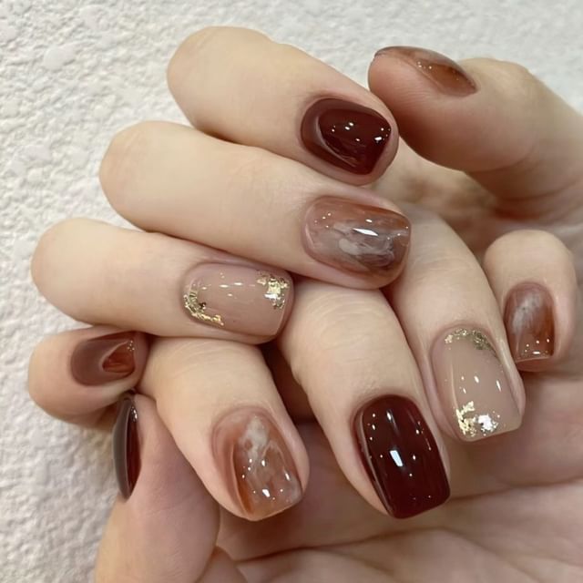 Cutip Nails - Gold Leaf Press On Nail | YesStyle