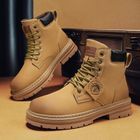 Jamboo - Applique Platform Block Heel Lace-Up Short Boots | YesStyle