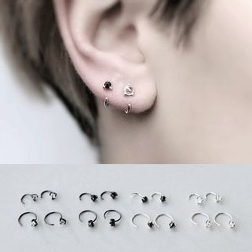 A’ROCH - 925 Sterling Silver Rhinestone Earrings | YesStyle