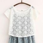 11.STREET - Lace Sheer Top | YesStyle