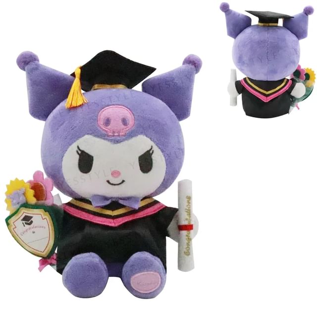 Daniel & Co. - Sanrio Kuromi Graduation Plush Doll 8 Inch | YesStyle