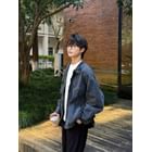 DAZO Studios - Stand Collar Washed Zip-Up Jacket | YesStyle