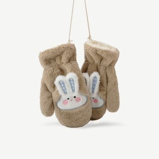 HARPY - Rabbit Embroidered Fluffy Gloves | YesStyle