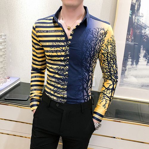 Andrei - Lettering Tree Print Shirt | YesStyle