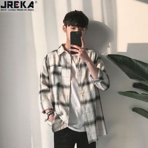 Jacka - Long-Sleeved Plaid Shirt | YesStyle