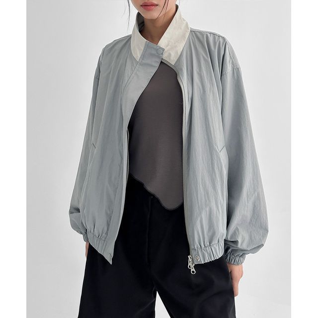 SIMPLY MOOD - High-Neck Windbreaker Jacket | YesStyle