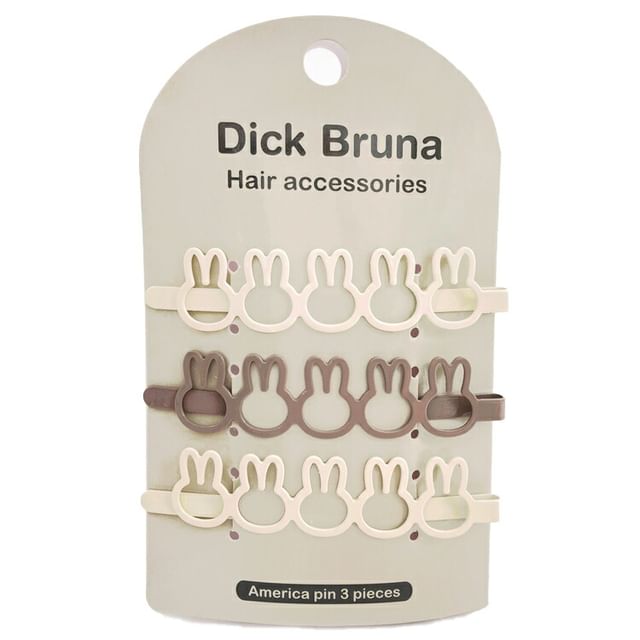Alpha Collection - Miffy Silhouette Hair Clip (Set of 3) (IVORY x ...