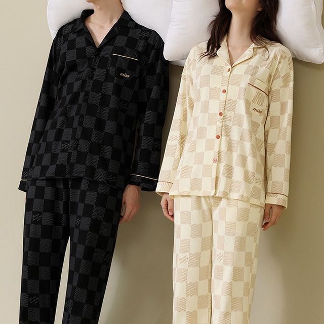 Diphuveil - Couple Matching Checker Pajama Set | YesStyle