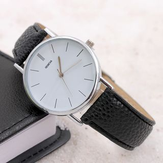 MODIYA - Faux Leather Strap Watch | YesStyle