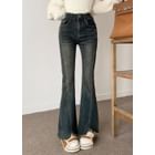 Wisjam - High Waist Washed Frayed Flared Jeans | YesStyle