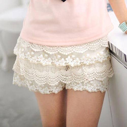 59 Seconds - Tiered Lace Shorts | YesStyle