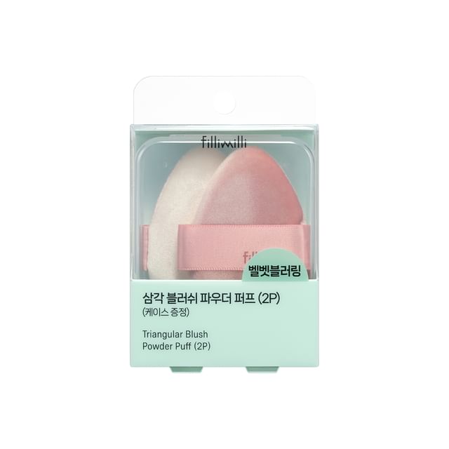 fillimilli - Triangular Blush Power Puff Set - Houpette | YesStyle