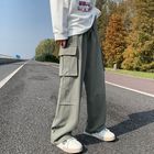 Fushet - High Waist Plain Wide Leg Cargo Pants | YesStyle