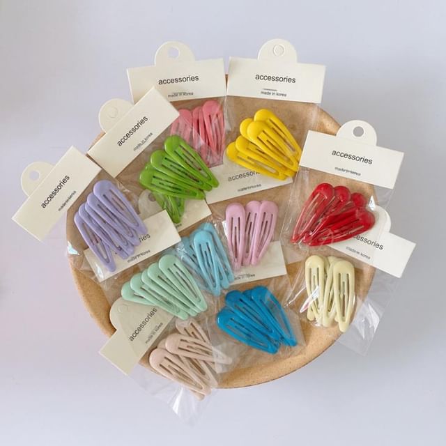 Miss Floral - Set of 5: Plain Hair Clip | YesStyle