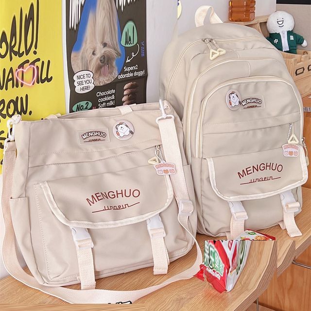 Anchara - Lettering Crossbody Bag / Backpack / Charm / Set | YesStyle