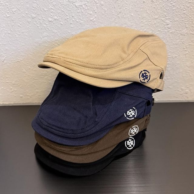 Cap Station - Dollar Sign Embroidered Flat Cap | YesStyle