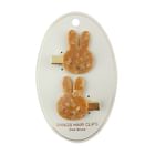 SHOBIDO - Miffy Bangs Hair Clip - Marble Beige (Set of 2) | YesStyle