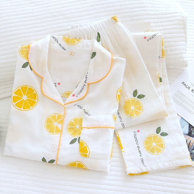 MelMount - Pajama Set: Lemon Print Shirt + Pants | YesStyle