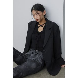 SIMPLY MOOD - Single-Breasted Formal Blazer | YesStyle