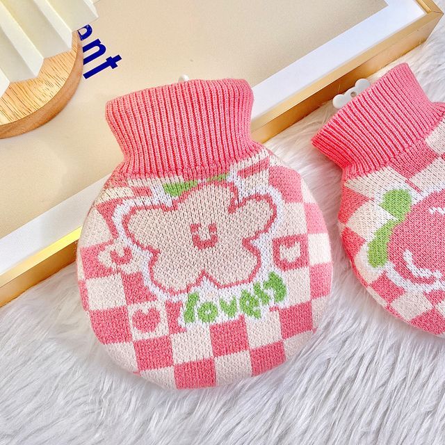 Fun House - Floral Checker PVC Hot Water Bottle | YesStyle