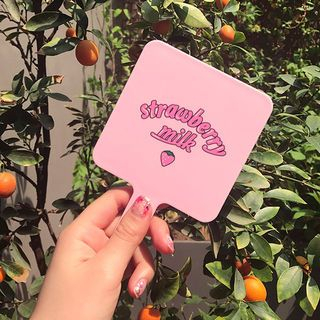 chuu - 'Strawberry Milk' Mirror with Handle | YesStyle
