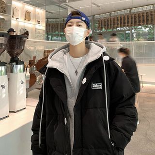 Artistman - Mock Two-Piece Lettering Puffer Jacket | YesStyle