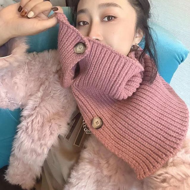 Ffion - Button Knit Snood | YesStyle