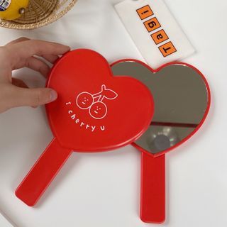 Olsin - Plastic Heart Portable Mirror | YesStyle