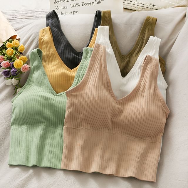 Lemongrass - Wireless Push-Up Bra Top | YesStyle