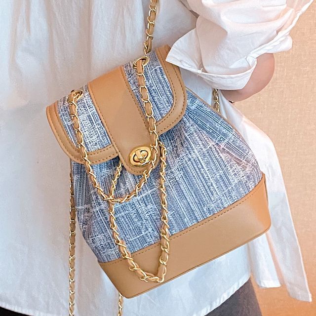 Lizzy - Plaid Chain Strap Backpack | YesStyle