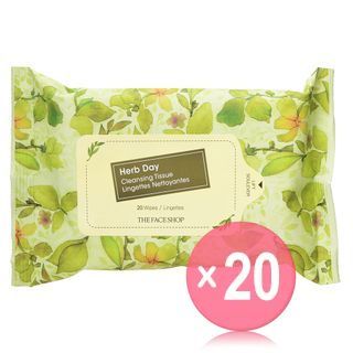 Buy THE FACE SHOP - Herb Day Cleansing Tissue Handy Pack (x20) (Bulk ...