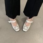 Leather Linda - Rhinestone Block Heel Mary Jane Shoes | YesStyle