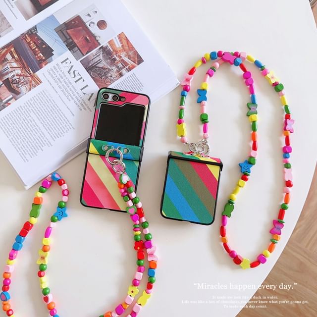 Edgin - Rainbow Striped Mobile Phone Case Samsung Galaxy Z Flip 3 ...