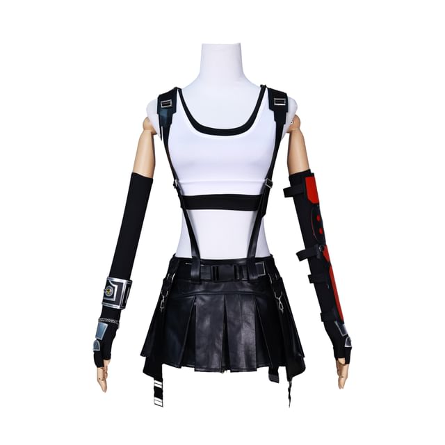 Bloomsoon - Final Fantasy Tifa Cosplay Costume Set / Wig / Lace-Up ...