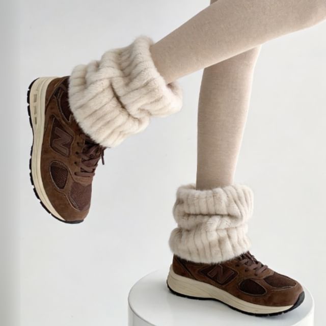 Shira - Furry Short Leg Warmers / Long Leg Warmers | YesStyle