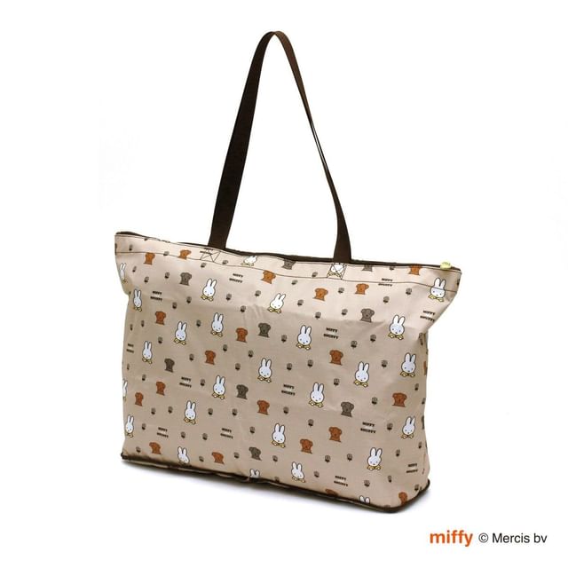 siffler - HAPITAS x Miffy Folding Travel Tote Bag (Beige Miffy & Snuffy ...